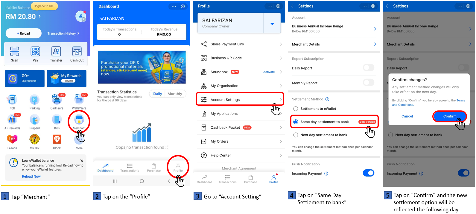 Opt-in flow via Merchant Dashboard – Merchant Help Center
